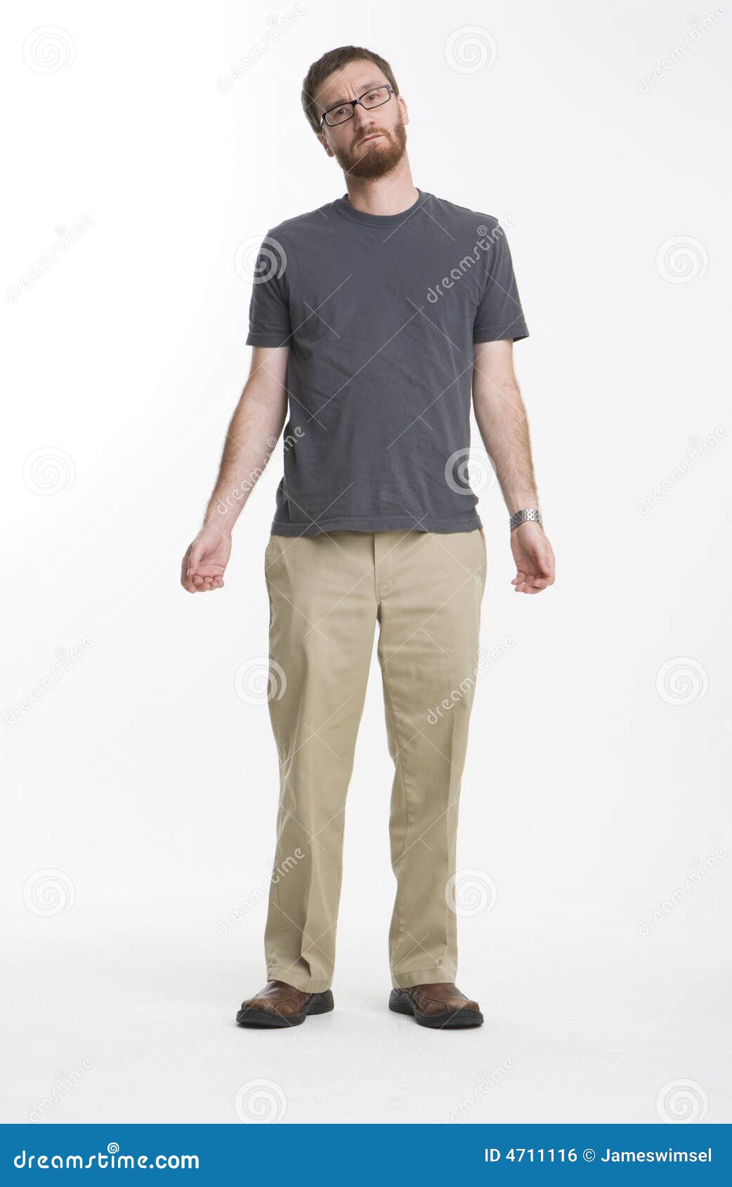 Lost expression stock photo. Image of beard, average, common - 4711116