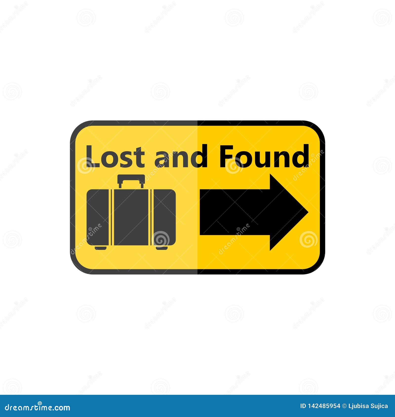 Lost and Found sign stock vector. Illustration of travel - 142485954