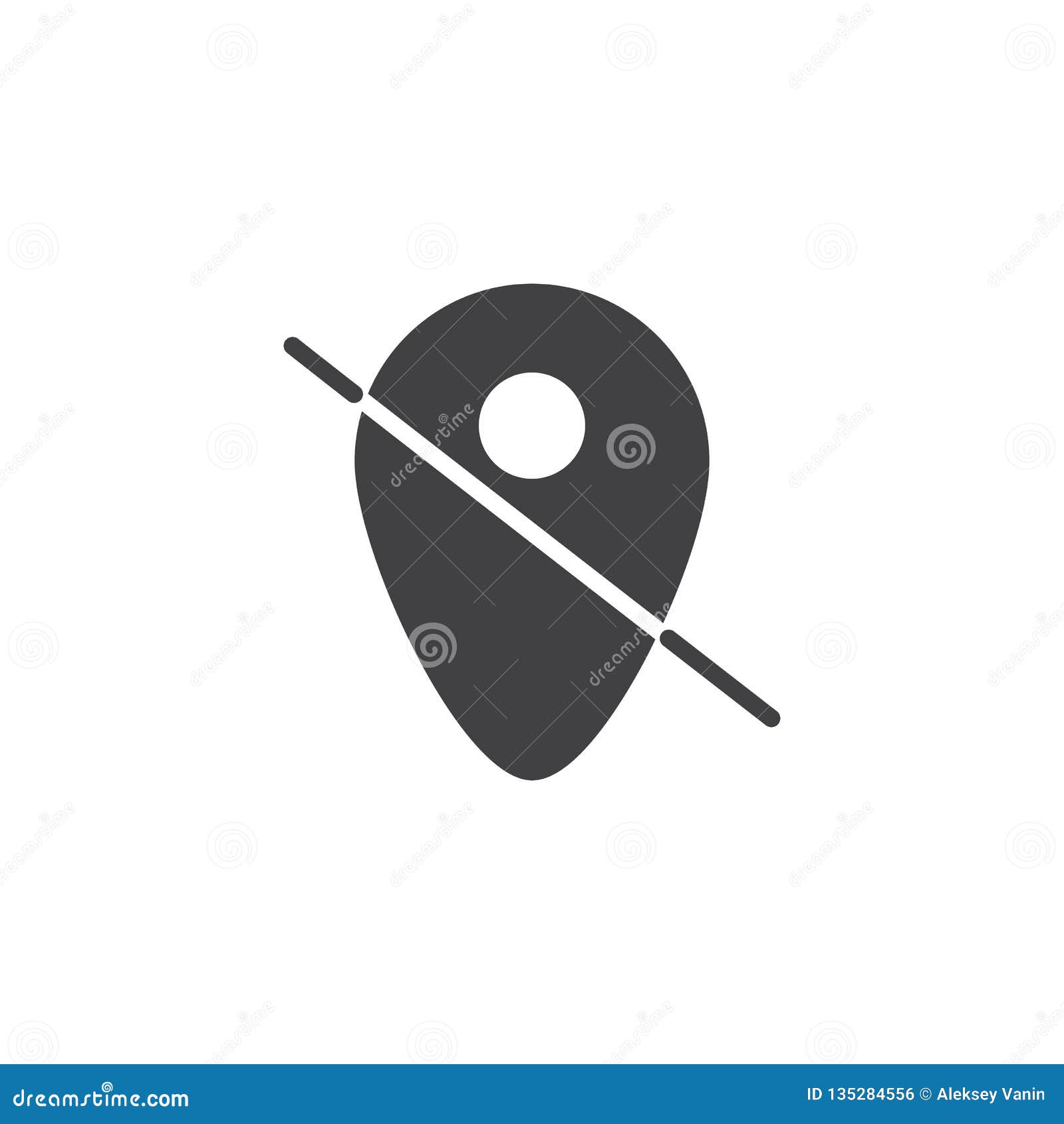 Lost Gps Signal Vector Icon Stock Vector - Illustration of logo, flat ...