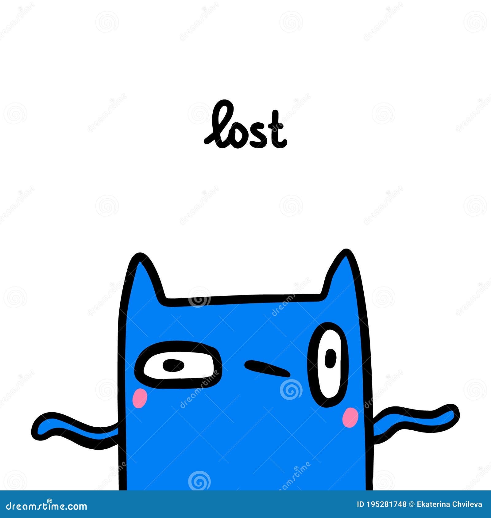 Lost Hand Drawn Vector Illustration in Cartoon Doodle Style Stock ...
