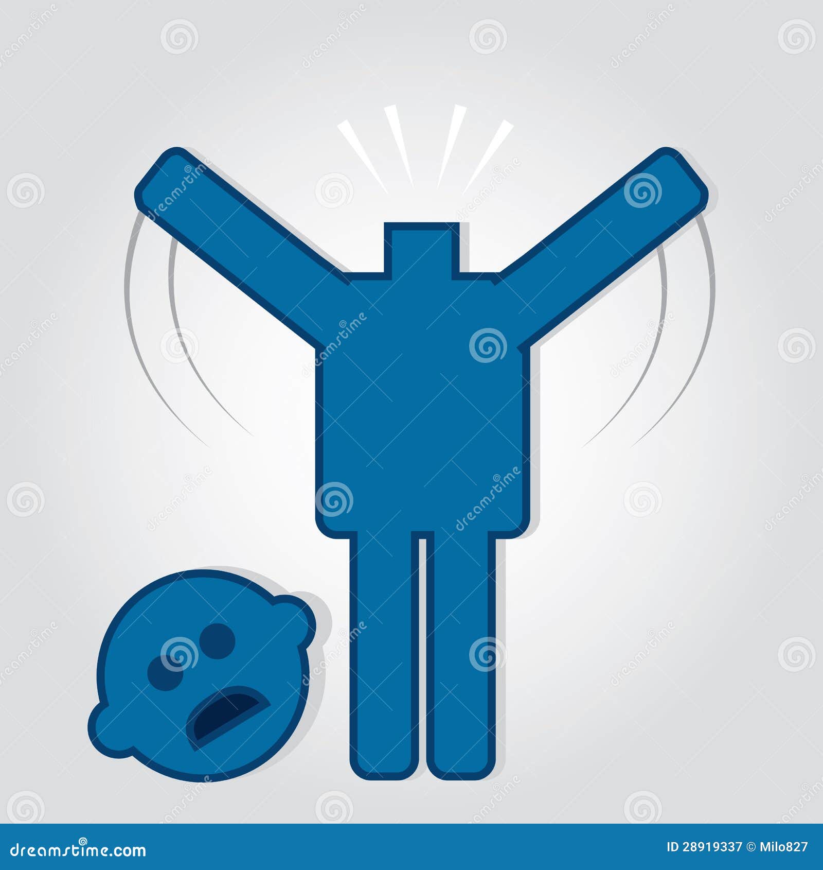 Lost Head stock vector. Illustration of killed, exclaim - 28919337