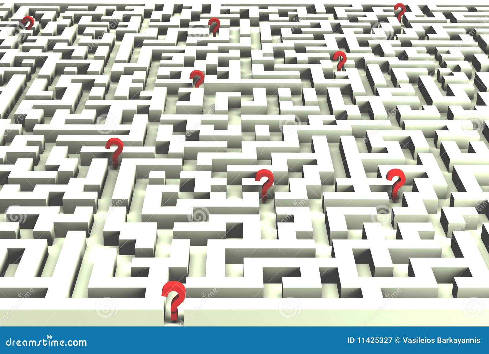 Lost in the Labyrinth of Decisions - 3D Image Stock Illustration ...