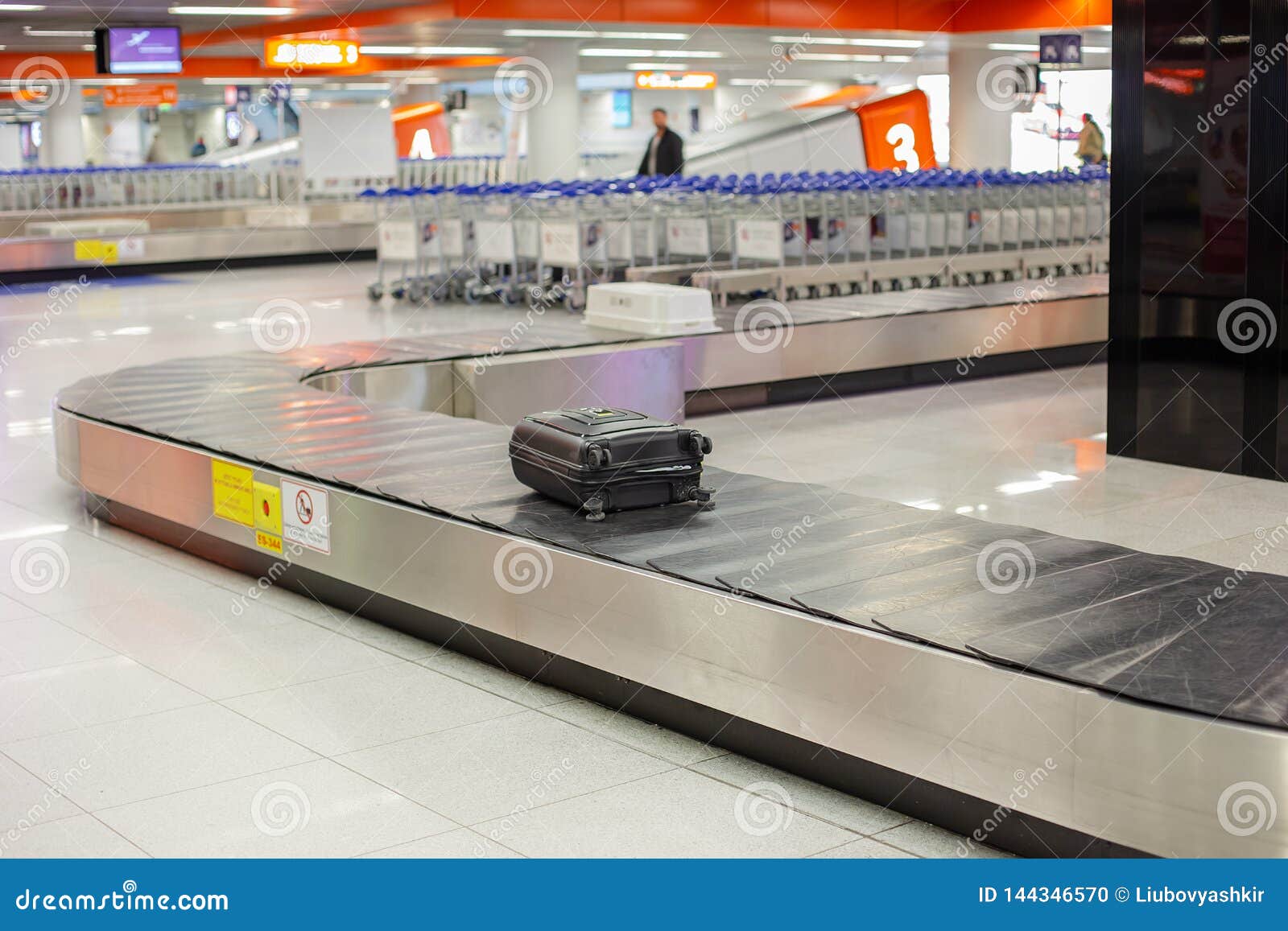 Lost Luggage at the Airport. Baggage Sorting - Luggage on Conveyor ...