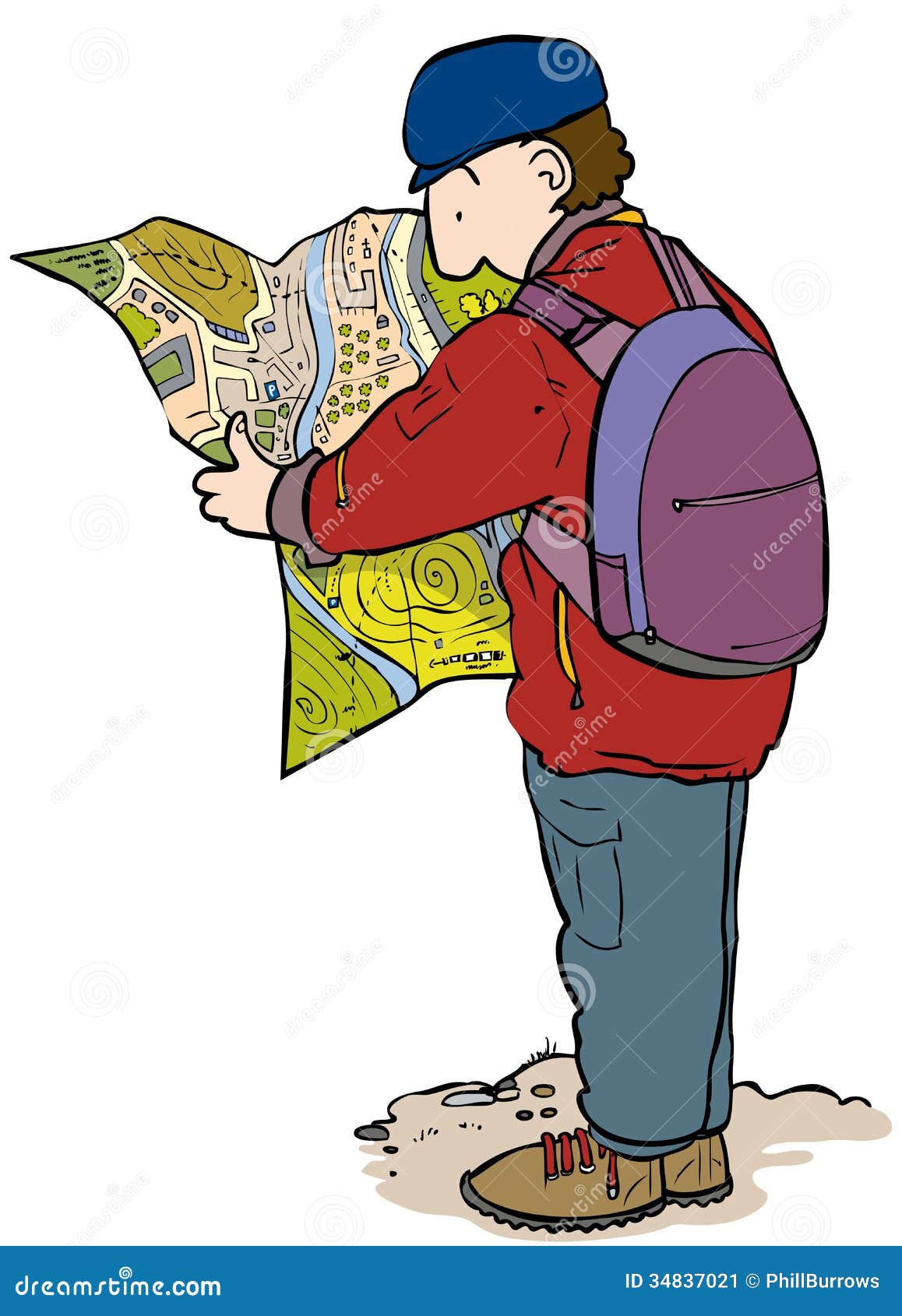 Lost stock vector. Illustration of wayfarer, consulting - 34837021