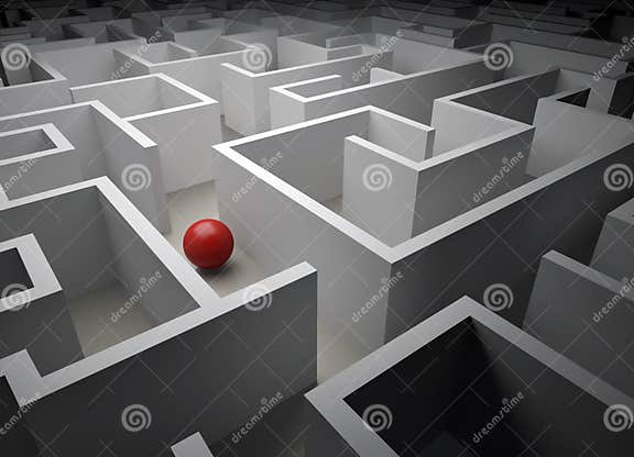 Lost in maze stock illustration. Illustration of puzzle - 11657859