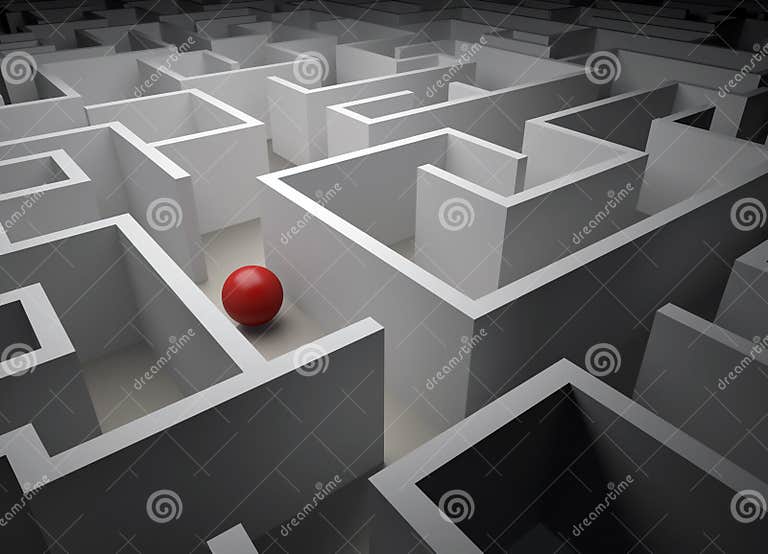 Lost in maze stock illustration. Illustration of puzzle - 11657859