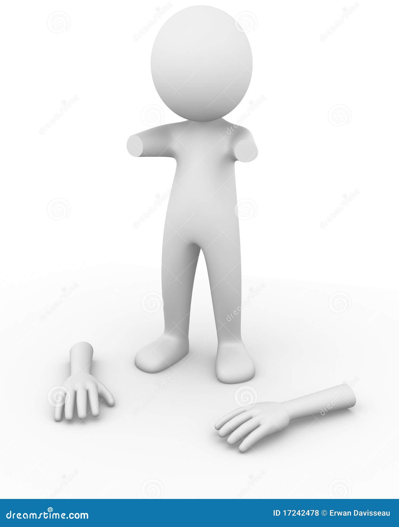 Lost my arms stock illustration. Illustration of metaphor - 17242478