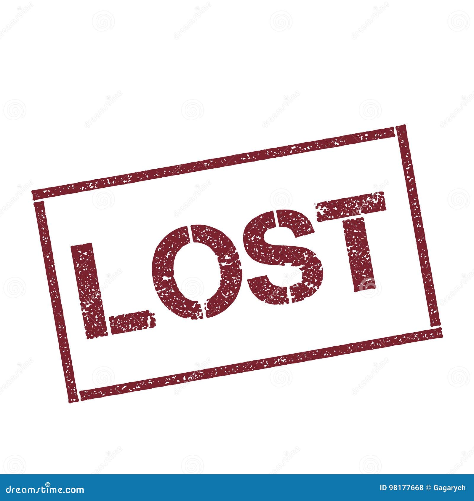 Lost rectangular stamp. stock vector. Illustration of grain - 98177668