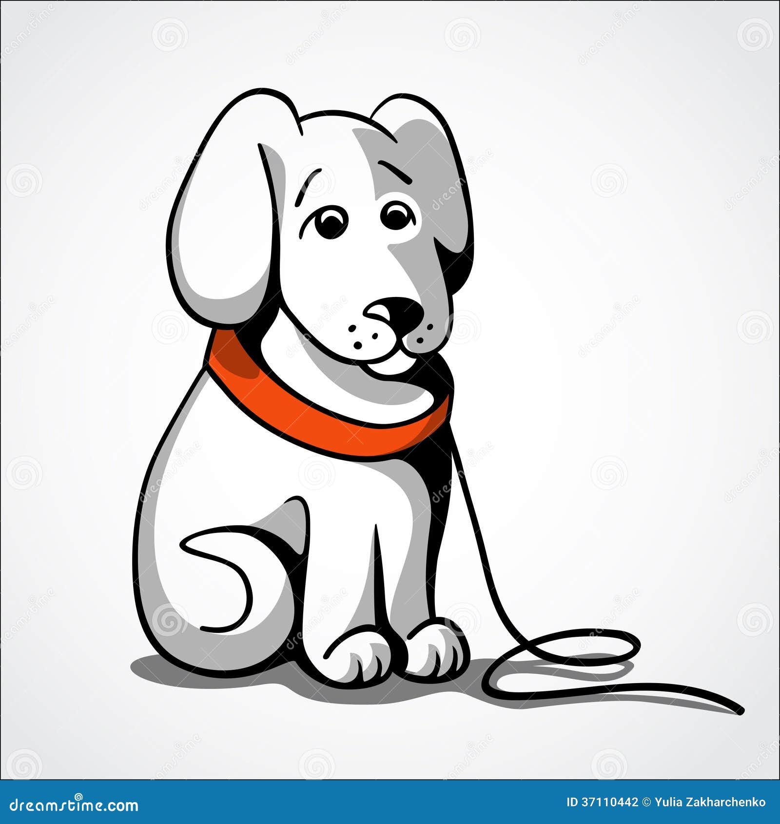 Lost Sad Dog Vector Illustration Stock Vector - Illustration of lost ...