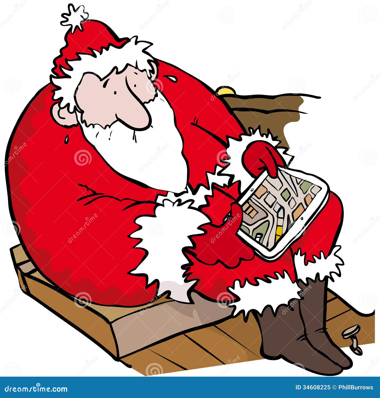Lost Santa Stock Illustration | CartoonDealer.com #30853