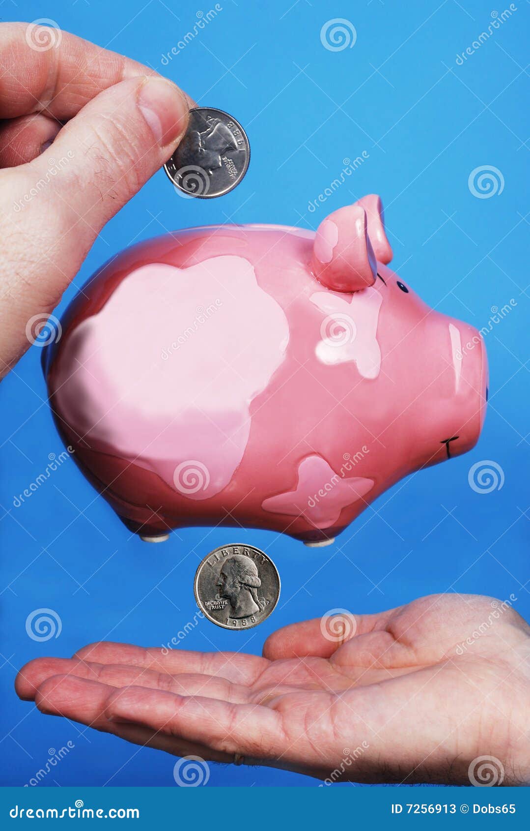 Lost savings stock image. Image of dollar, blue, moneybox - 7256913