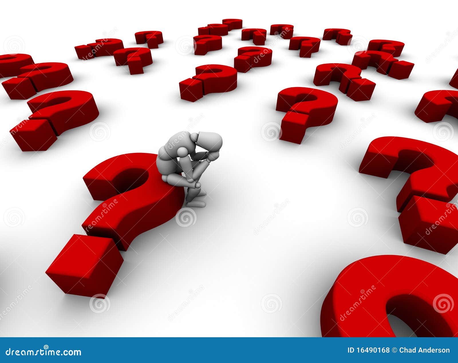 Lost in a Sea of Questions stock illustration. Illustration of question ...
