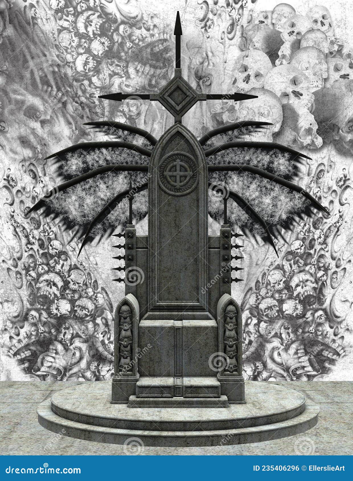 The lost souls horror wall stock illustration. Illustration of empty ...