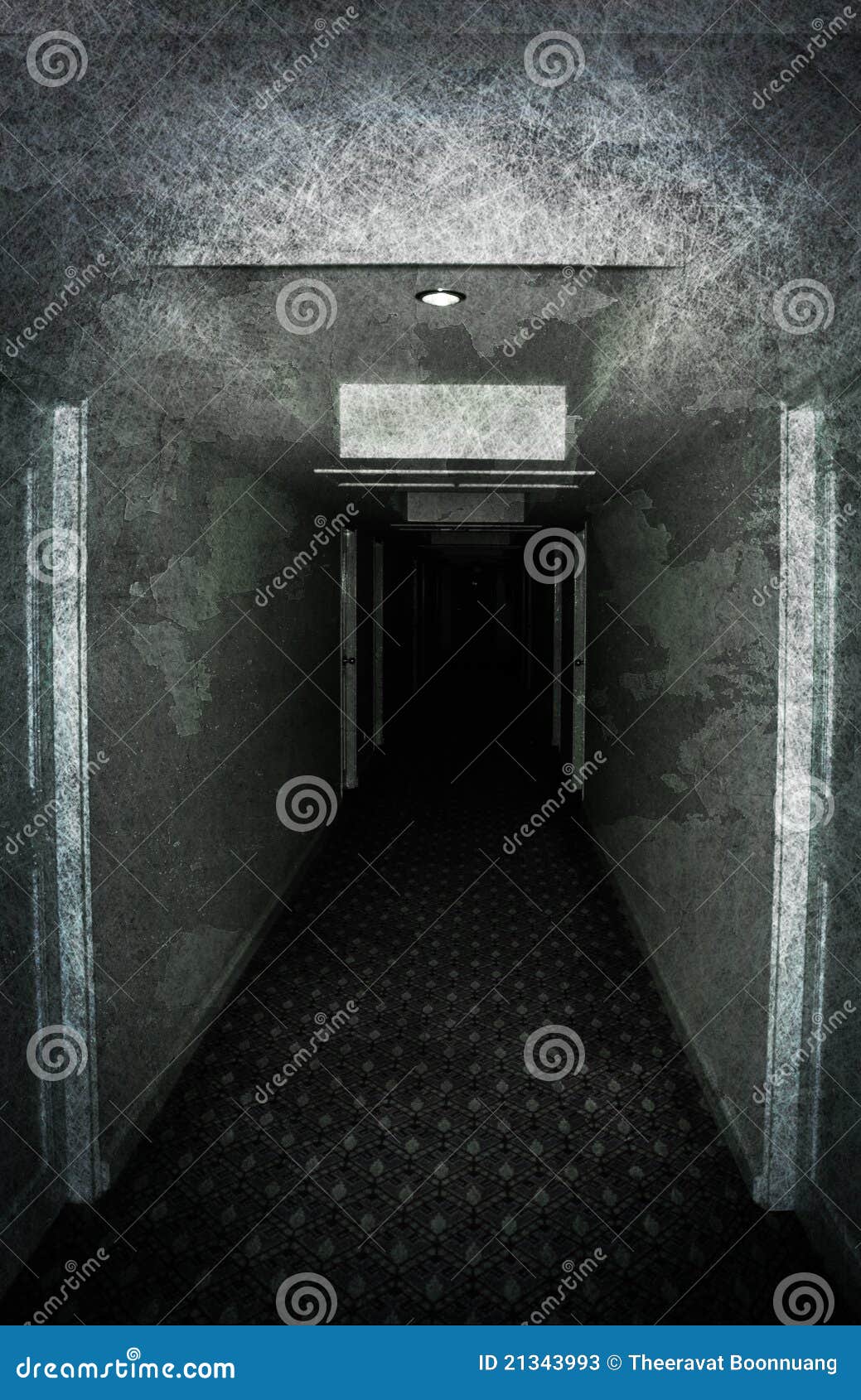 Lost in Spooky Dirty Corridor Stock Image - Image of people, beautiful ...