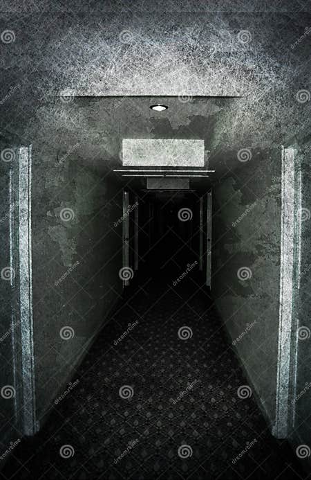 Lost in Spooky Dirty Corridor Stock Image - Image of people, beautiful ...