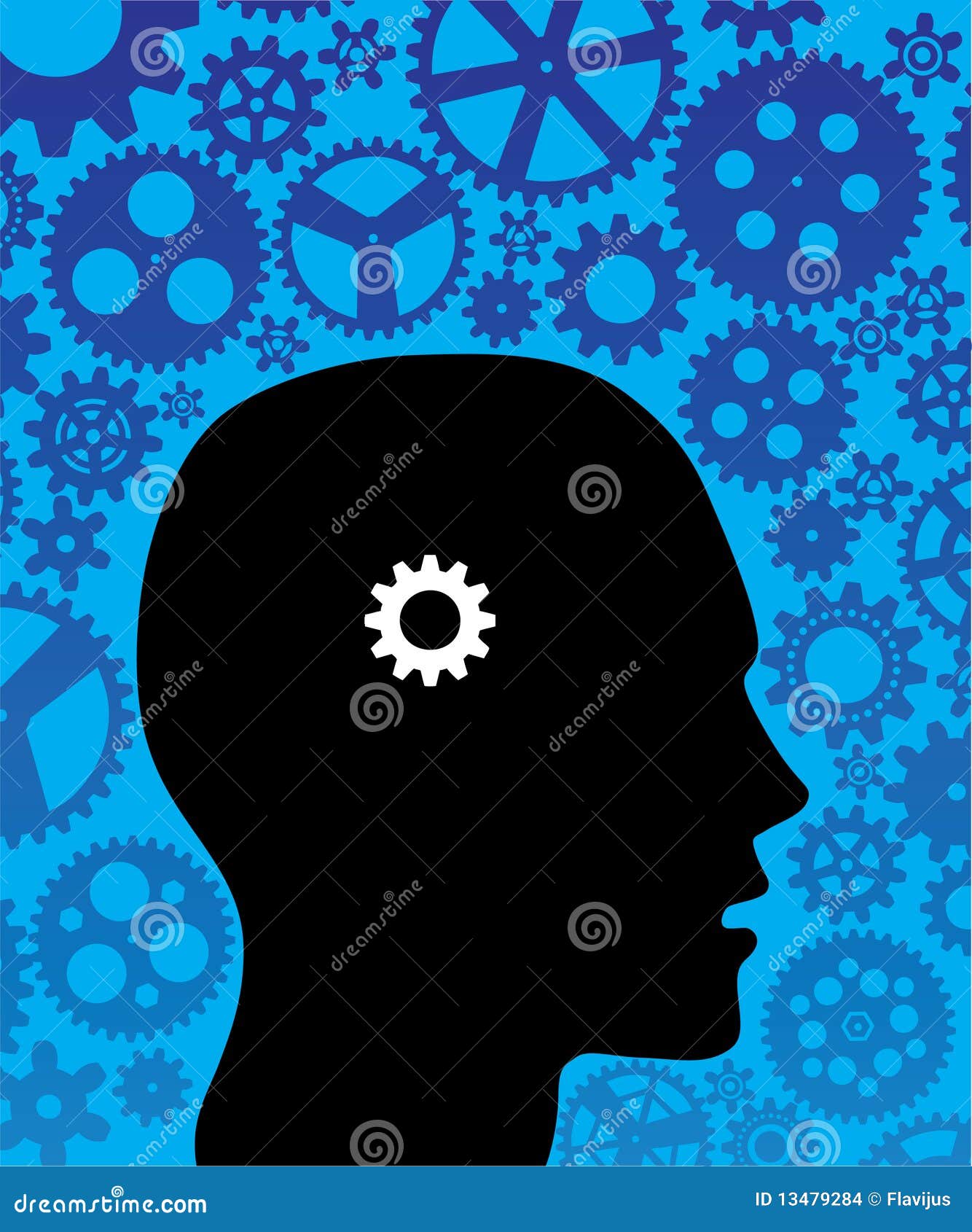 Lost in thought stock vector. Illustration of creativity - 13479284