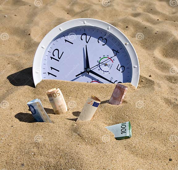 Lost Time and Money Concept Stock Photo - Image of clock, banking: 21210736