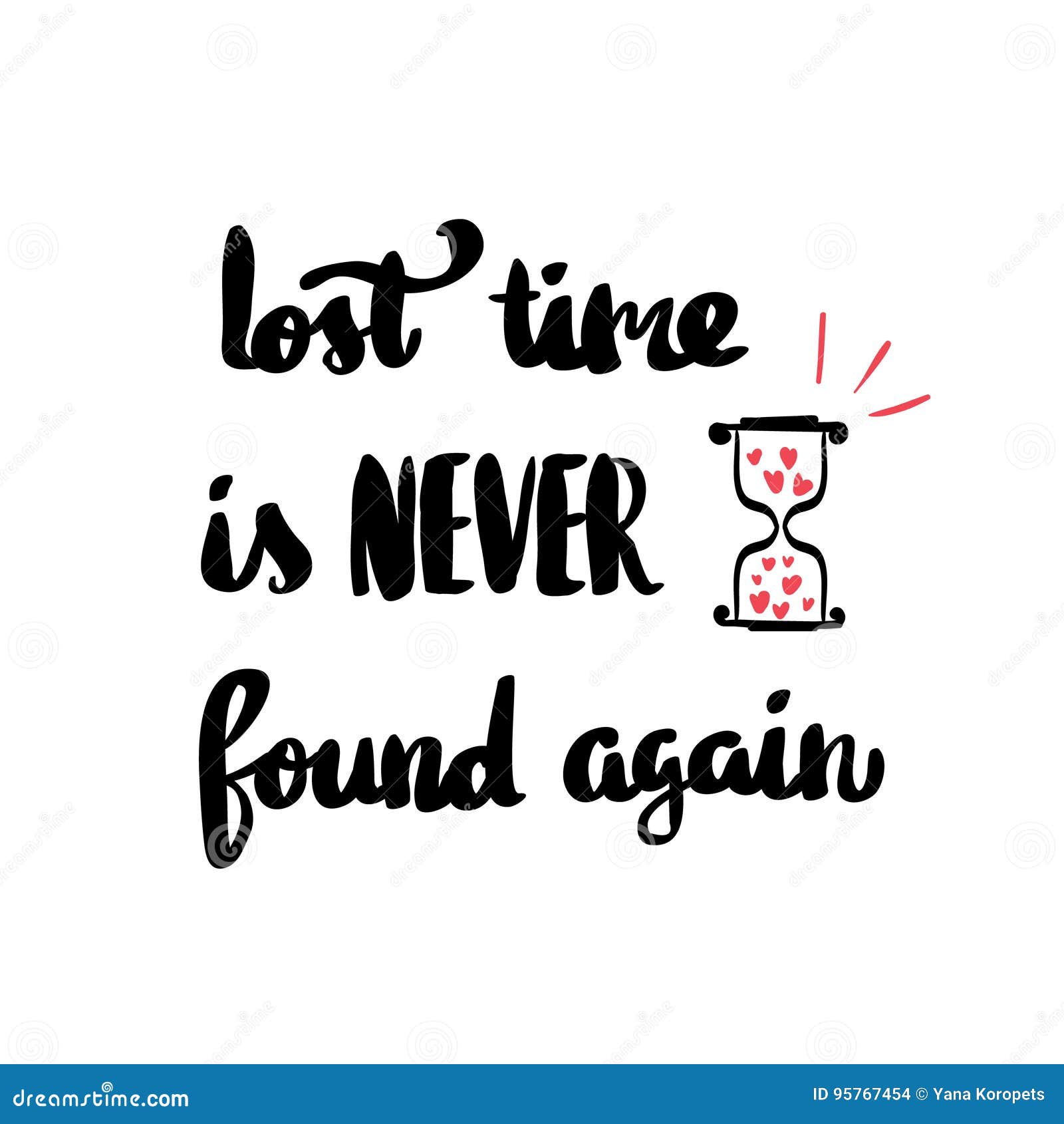 Lost Time Is Never Found Again. Cartoon Vector | CartoonDealer.com ...