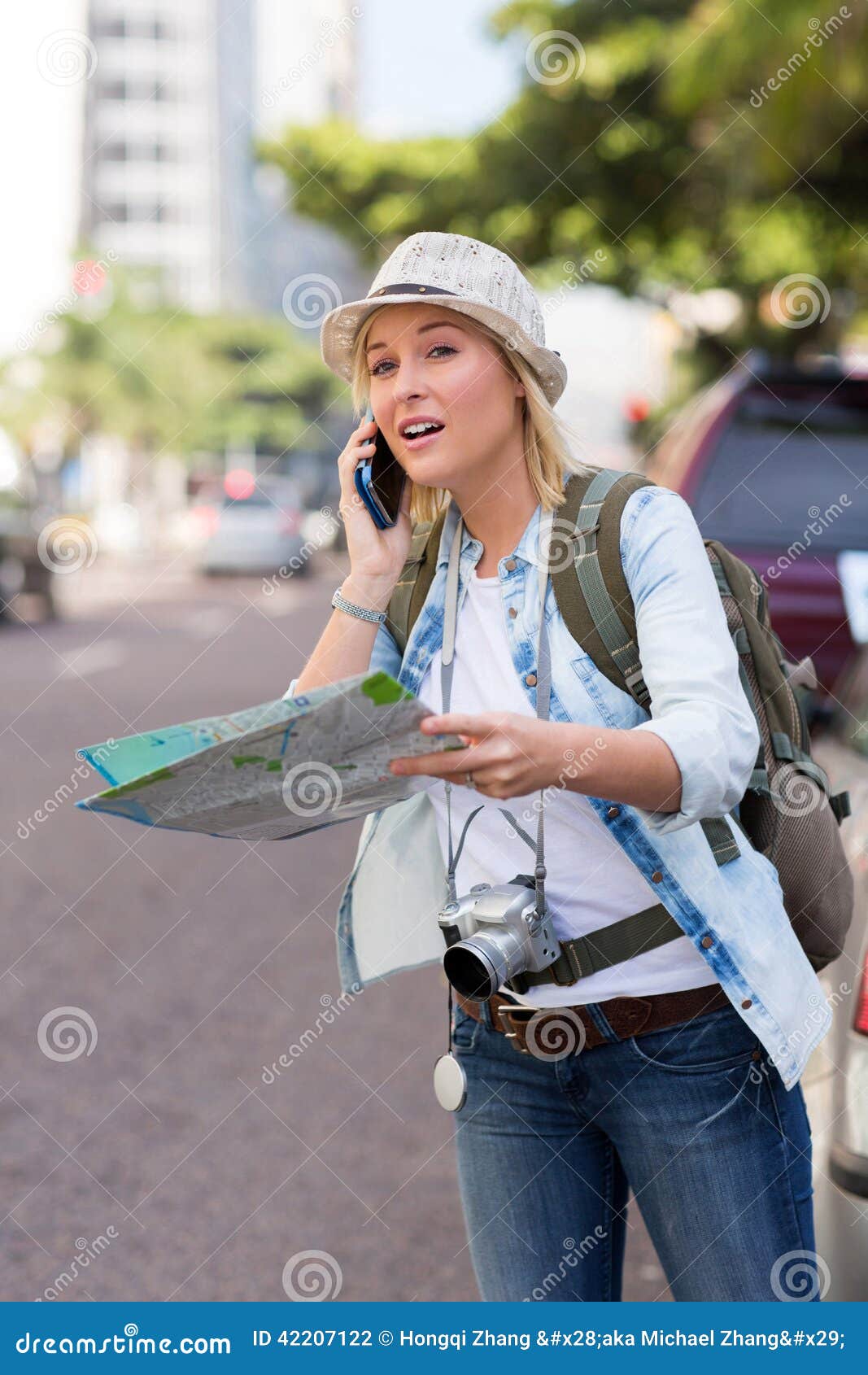 Lost tourist stock photo. Image of jeans, looking, destination - 42207122