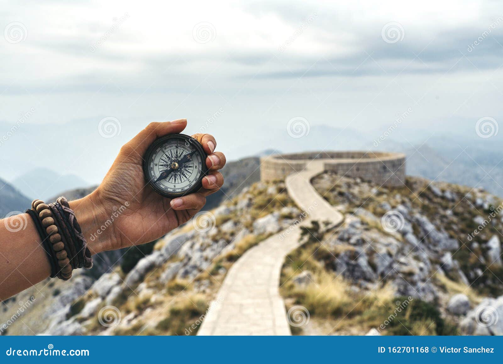 Mountain Compass On A Cartographic Map Stock Image | CartoonDealer.com ...