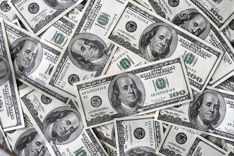 A lot 100 dollar bills stock image. Image of bank, currency - 2642199