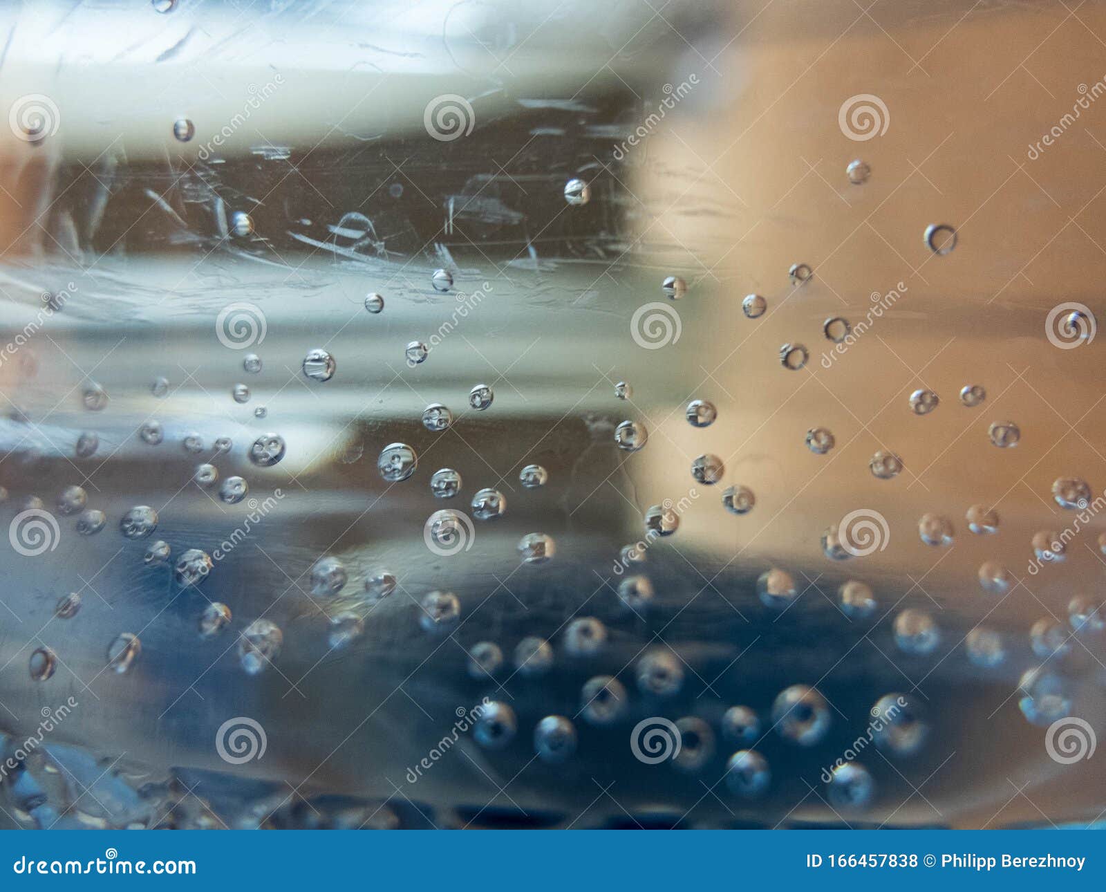 A Lot of Air Bubbles Inside Plastic Bottle Stock Photo - Image of ...