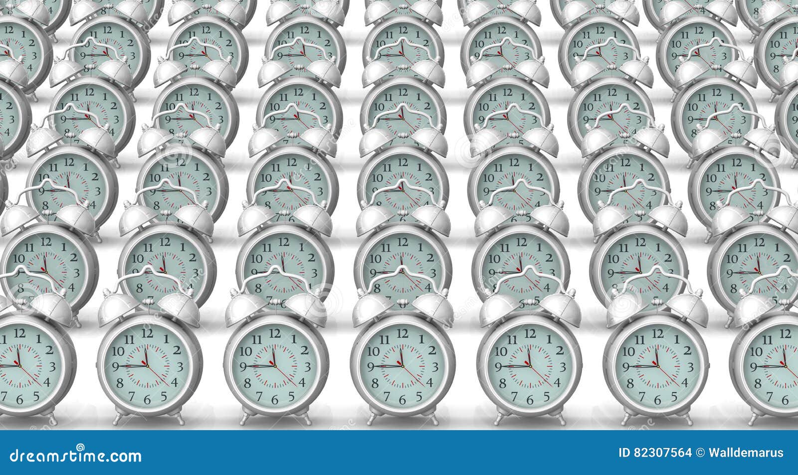 A lot of Alarm clocks stock illustration. Illustration of classical ...