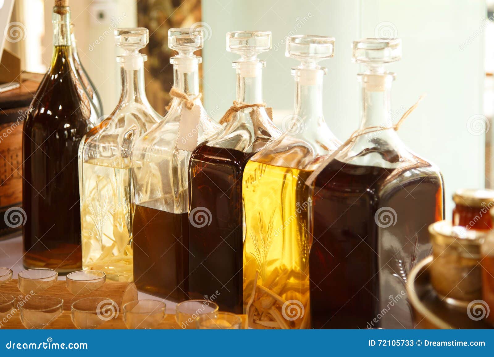A Lot of Alcohol on the Table Stock Image - Image of beverages ...
