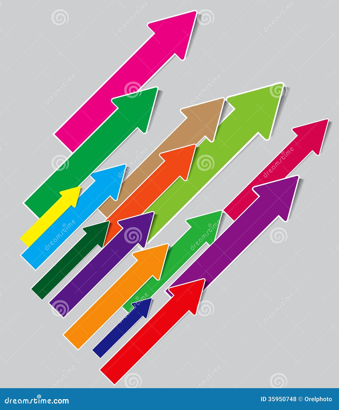 A lot of arrows stock vector. Illustration of shiny, design - 35950748