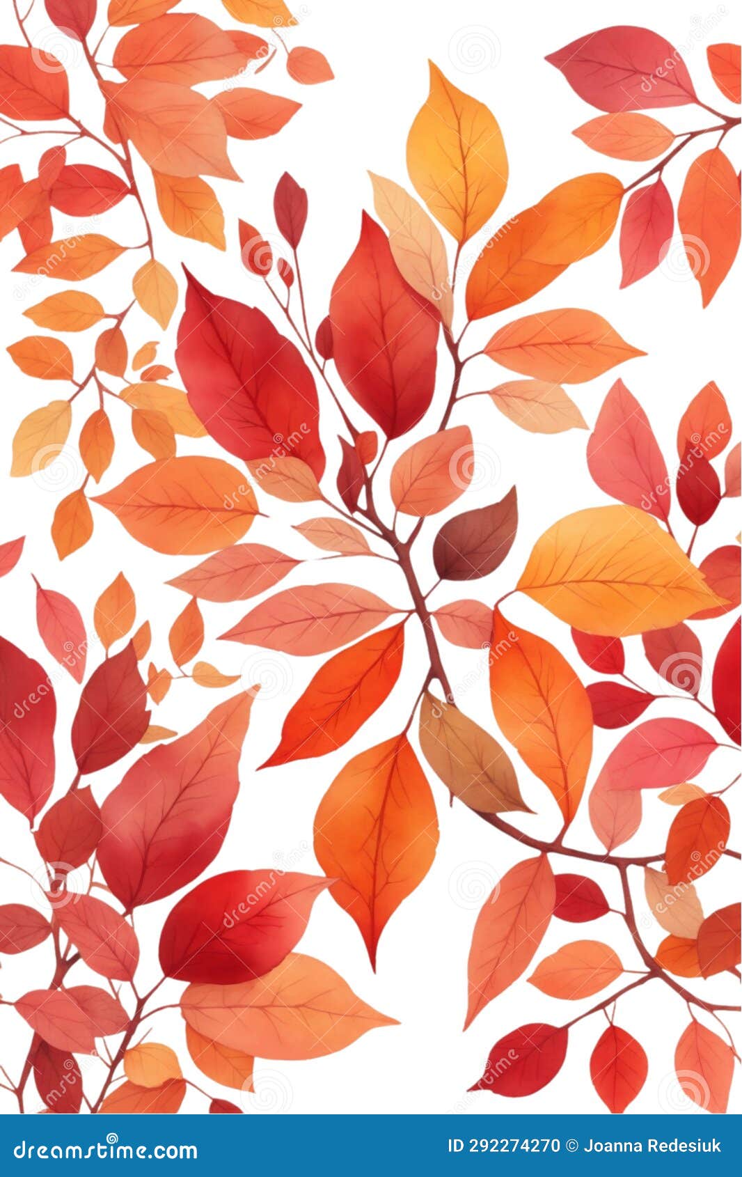 A Lot of Autumn Leaves on a White Background Stock Illustration ...