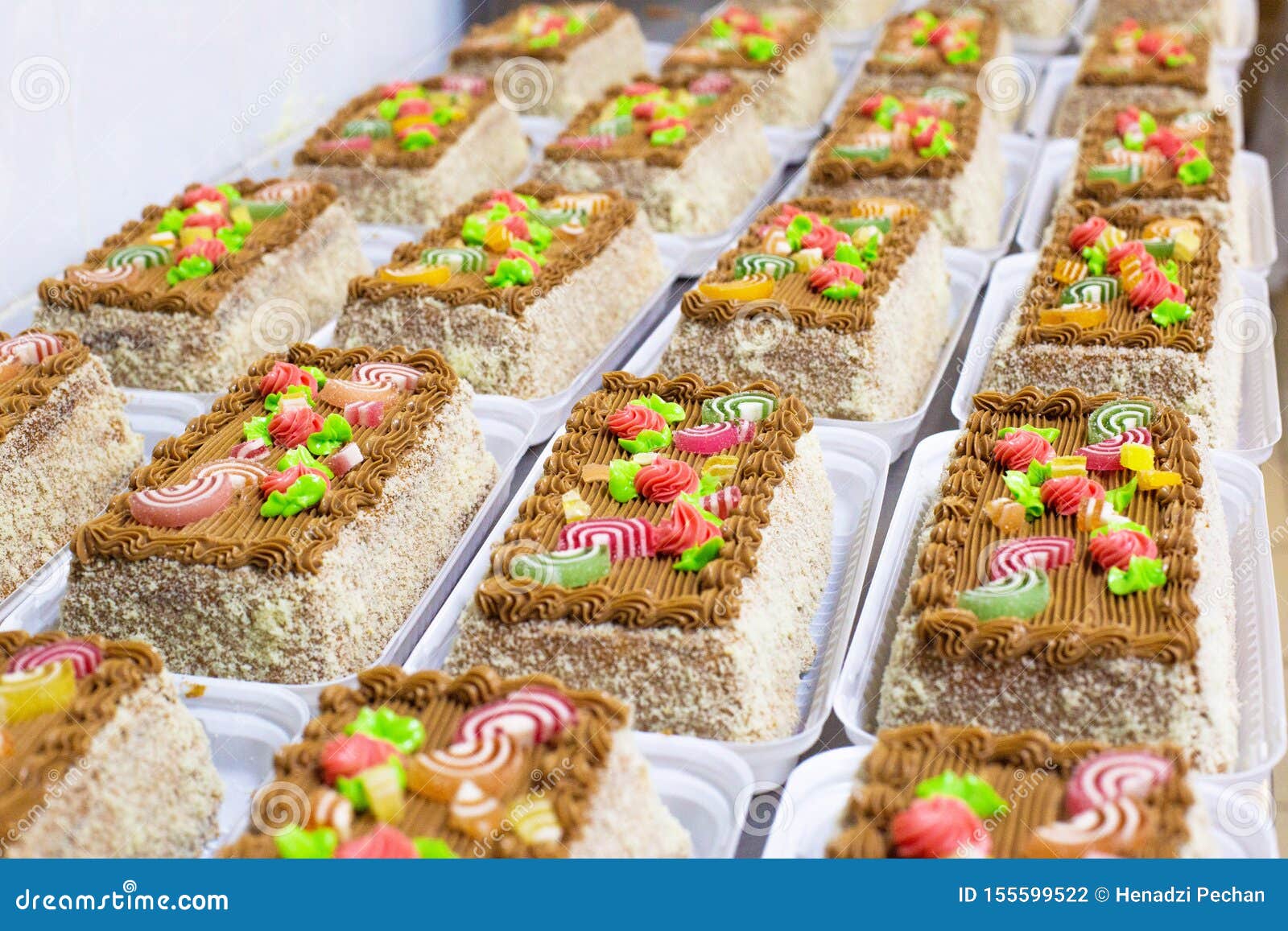 A Lot of Beautiful Multi-colored Cakes with Marmalade. Cake Tale, Copy ...