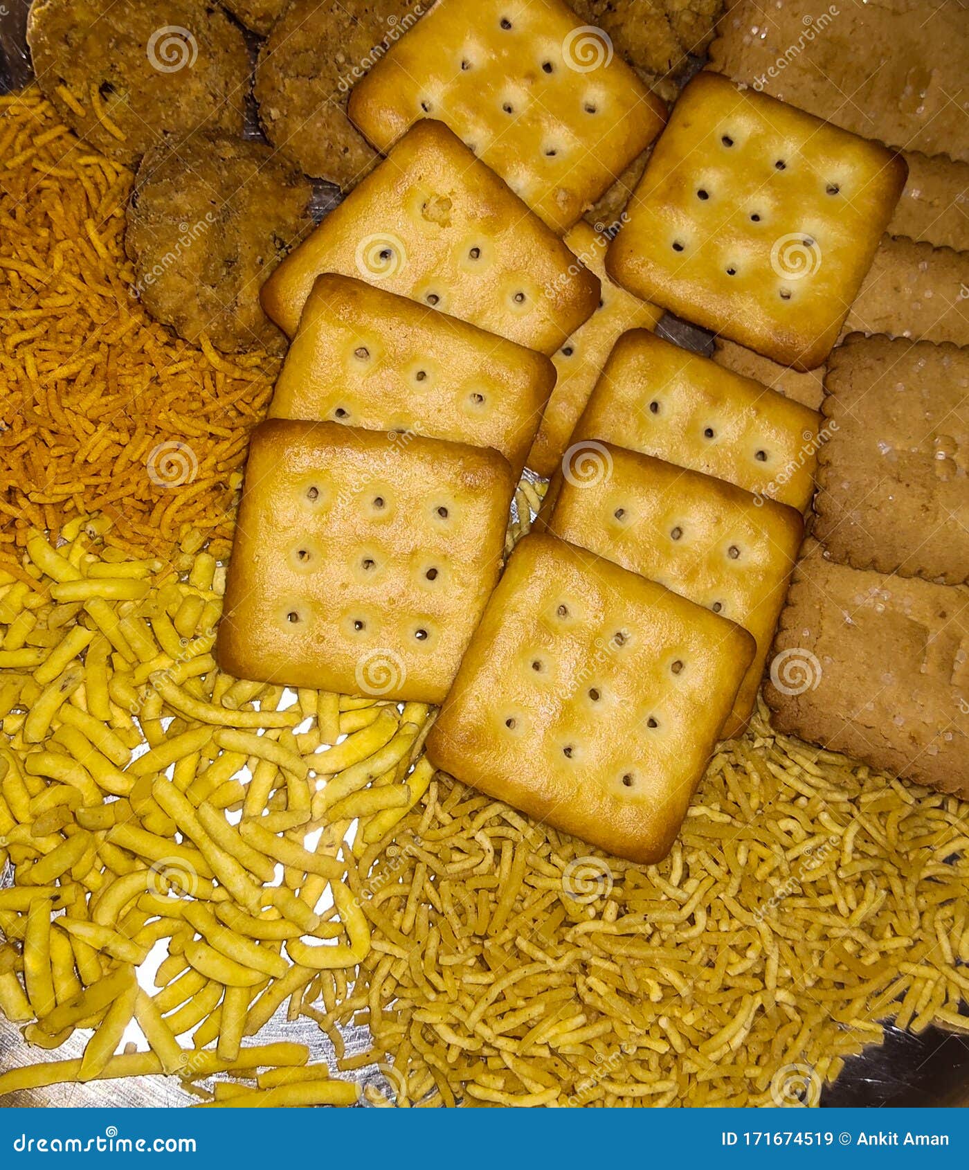 A Lot of Biscuits and Other Snack for Perfect Evening Stock Image ...