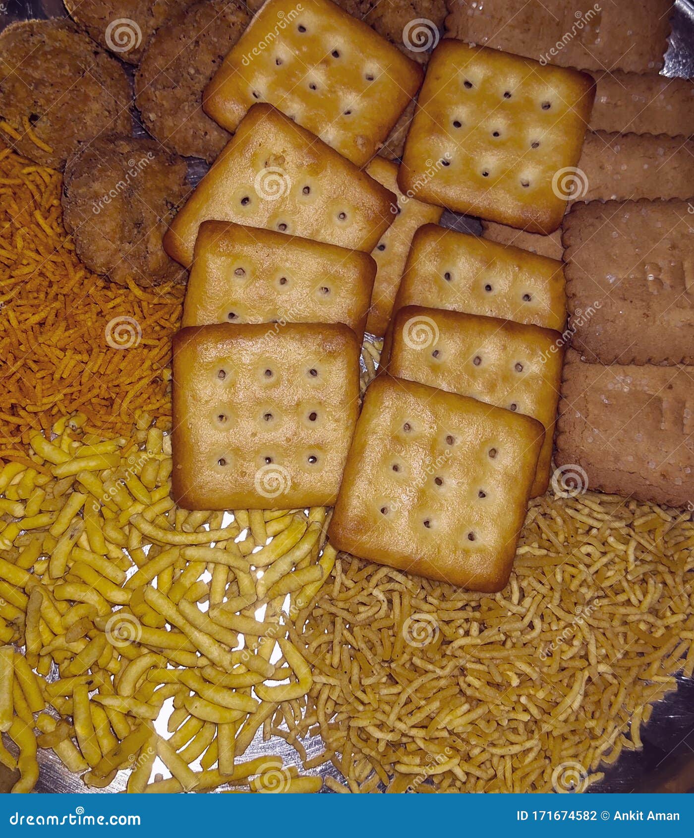 A Lot of Biscuits and Other Snack for Perfect Evening Stock Photo ...