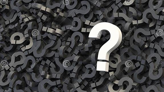 Black and White Question Marks Stock Illustration - Illustration of ...