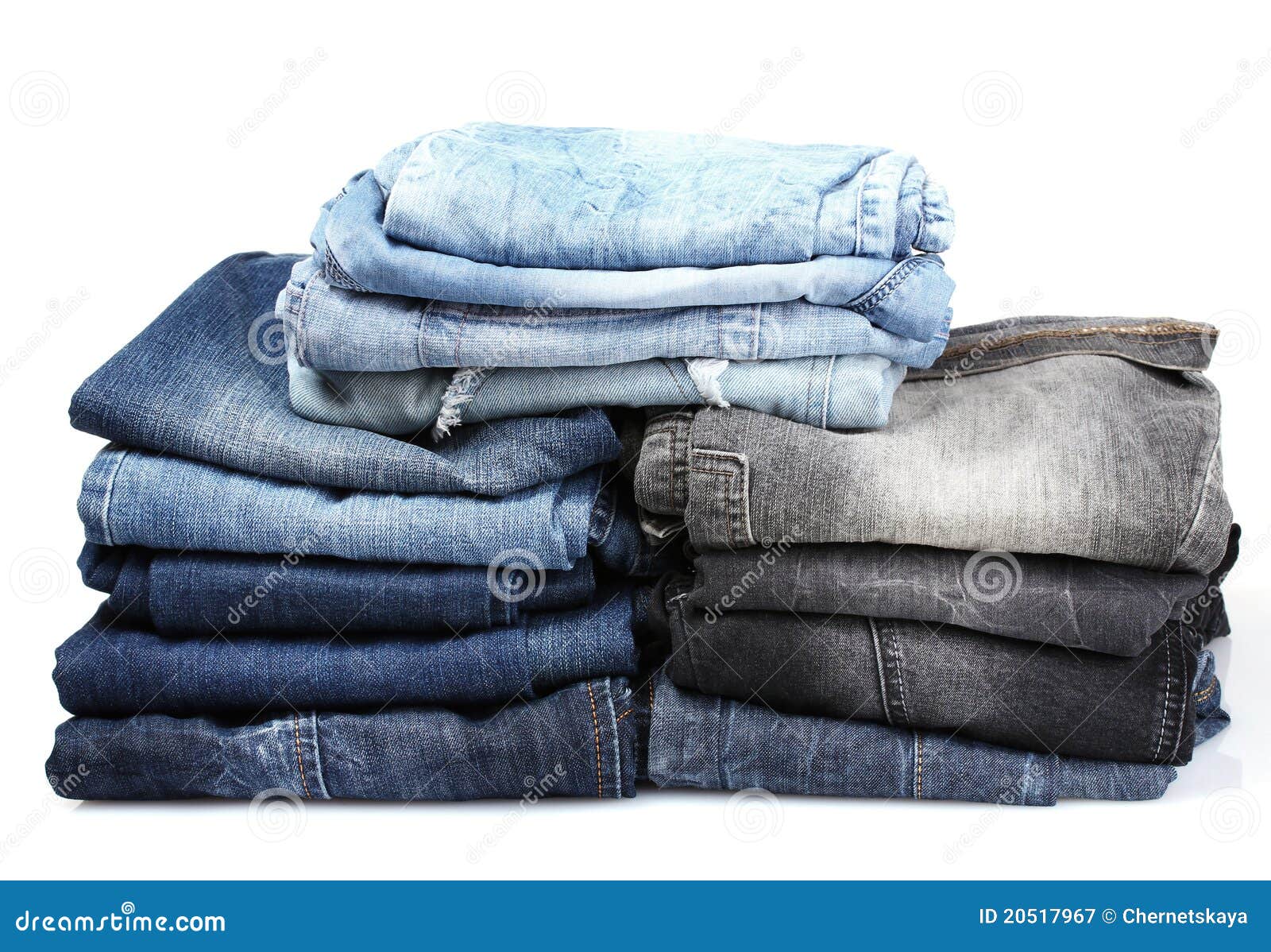 Lot of blue jeans stock image. Image of fashion, pocket - 20517967