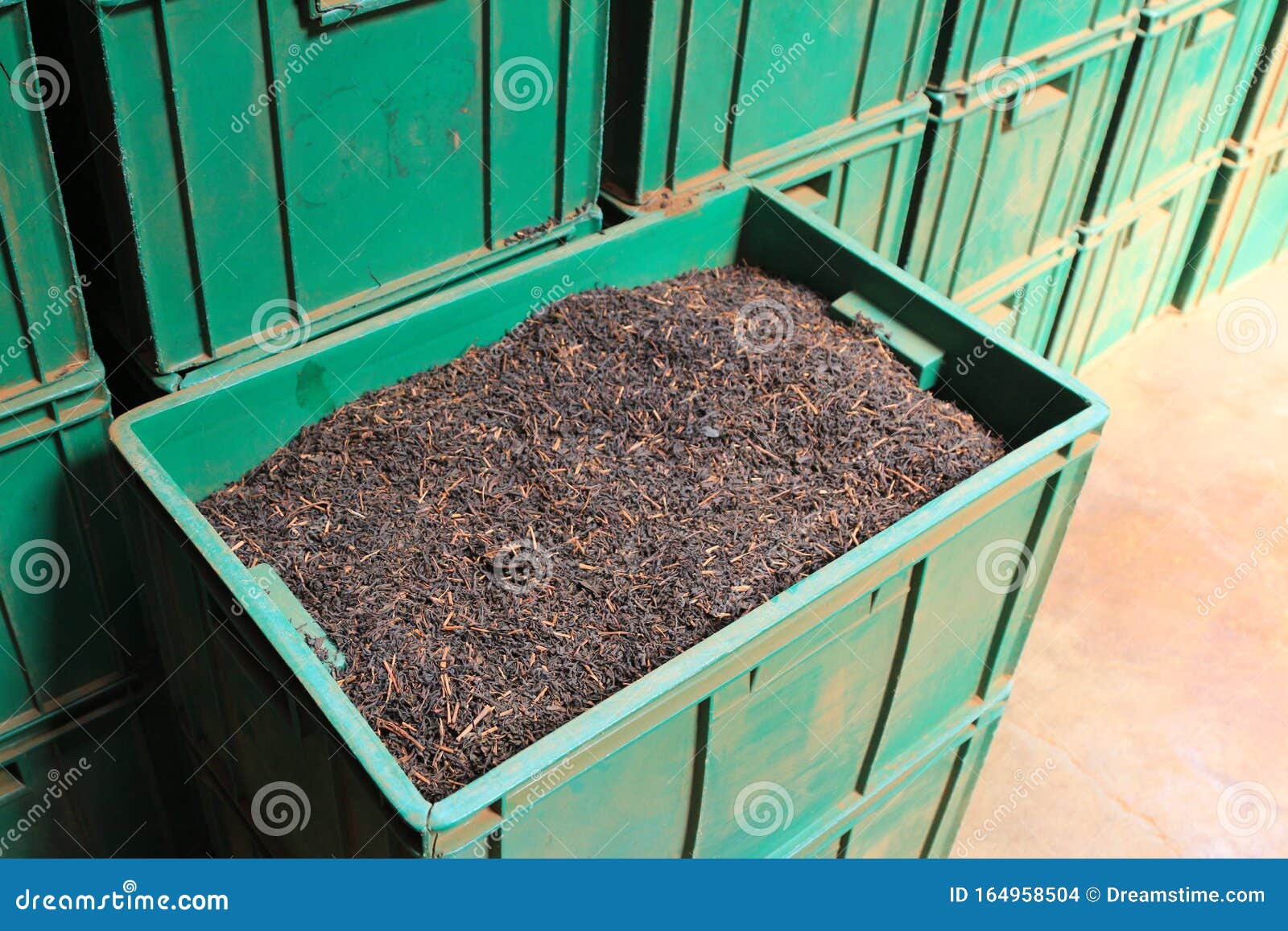 A Lot of Boxes of Black Tea in the Tea Factory Warehouse Stock Photo ...
