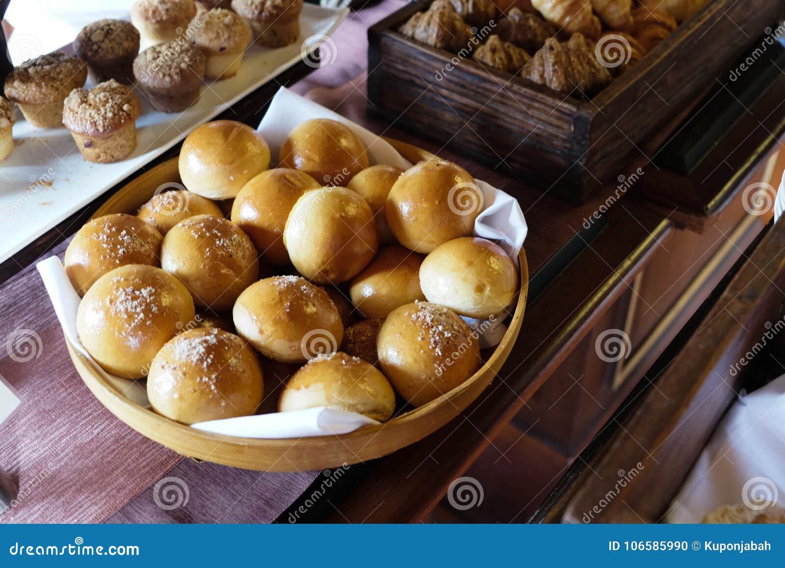 A lot of bread stock photo. Image of food, baked, canteen - 106585990