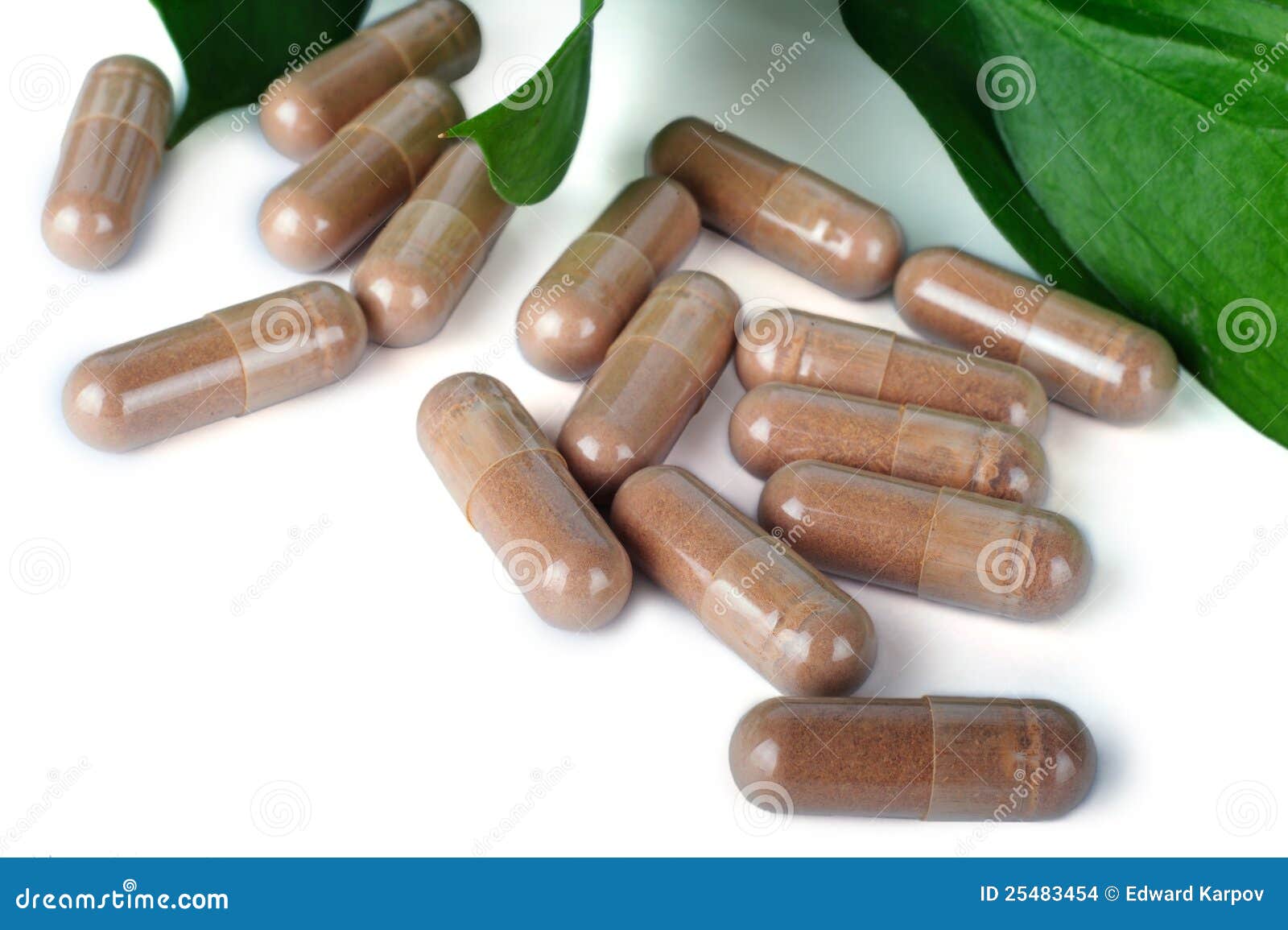 A Lot of Brown Capsules on White Stock Photo - Image of help, science ...
