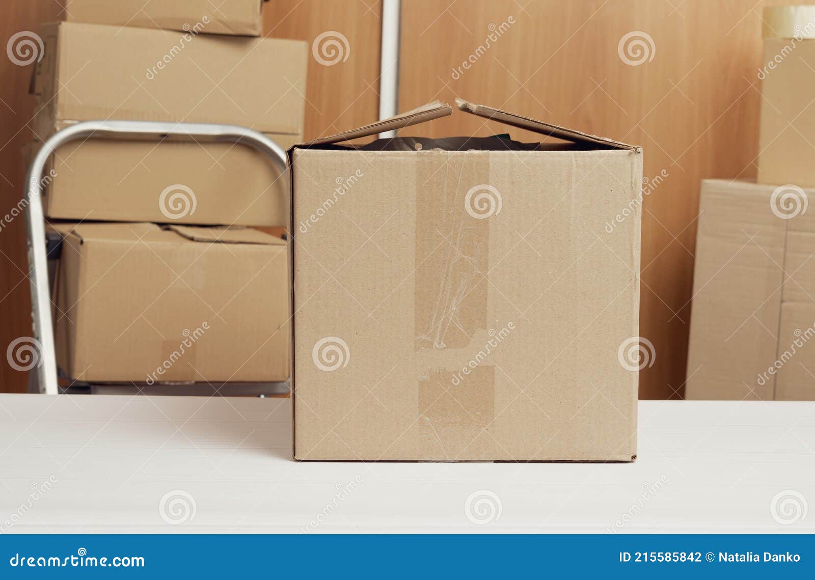 Lot of Brown Cardboard Boxes, the Process of Packing Things when Moving ...