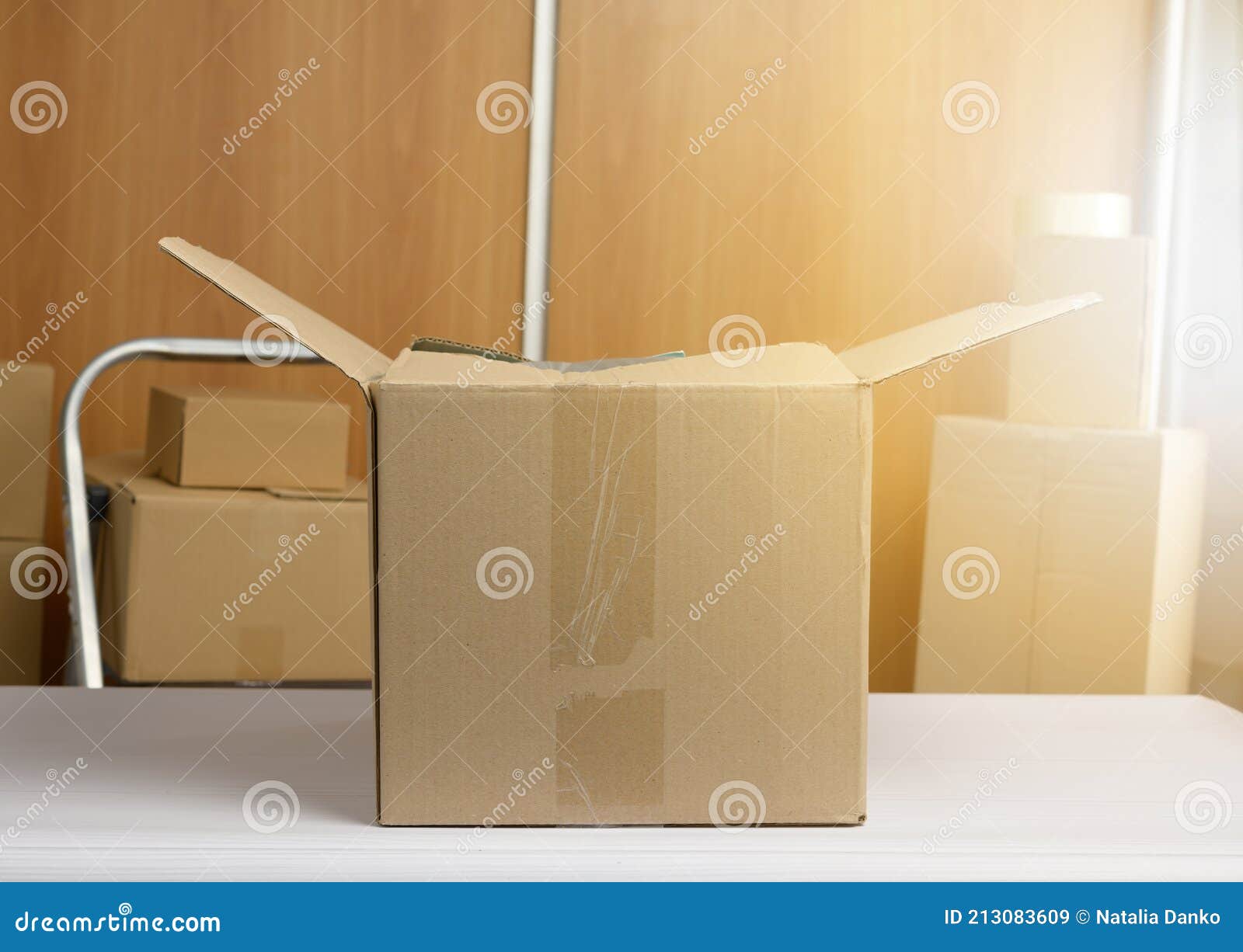 Lot of Brown Cardboard Boxes, the Process of Packing Things when Moving ...
