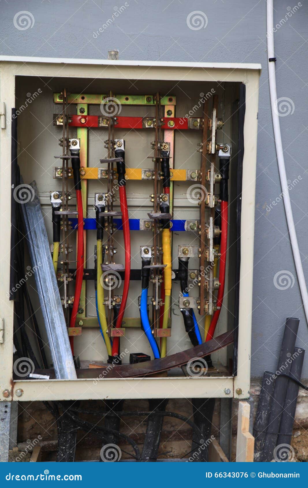 Lot of cables in box stock photo. Image of cables, technology - 66343076