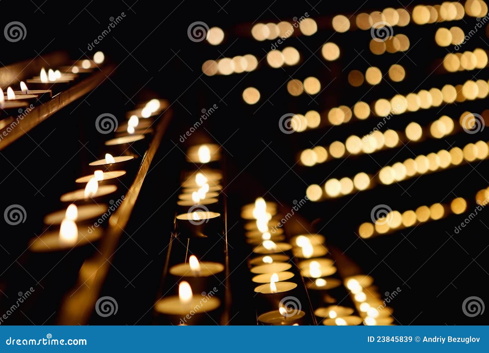 Lot of candles stock image. Image of church, spirit, sombre - 23845839