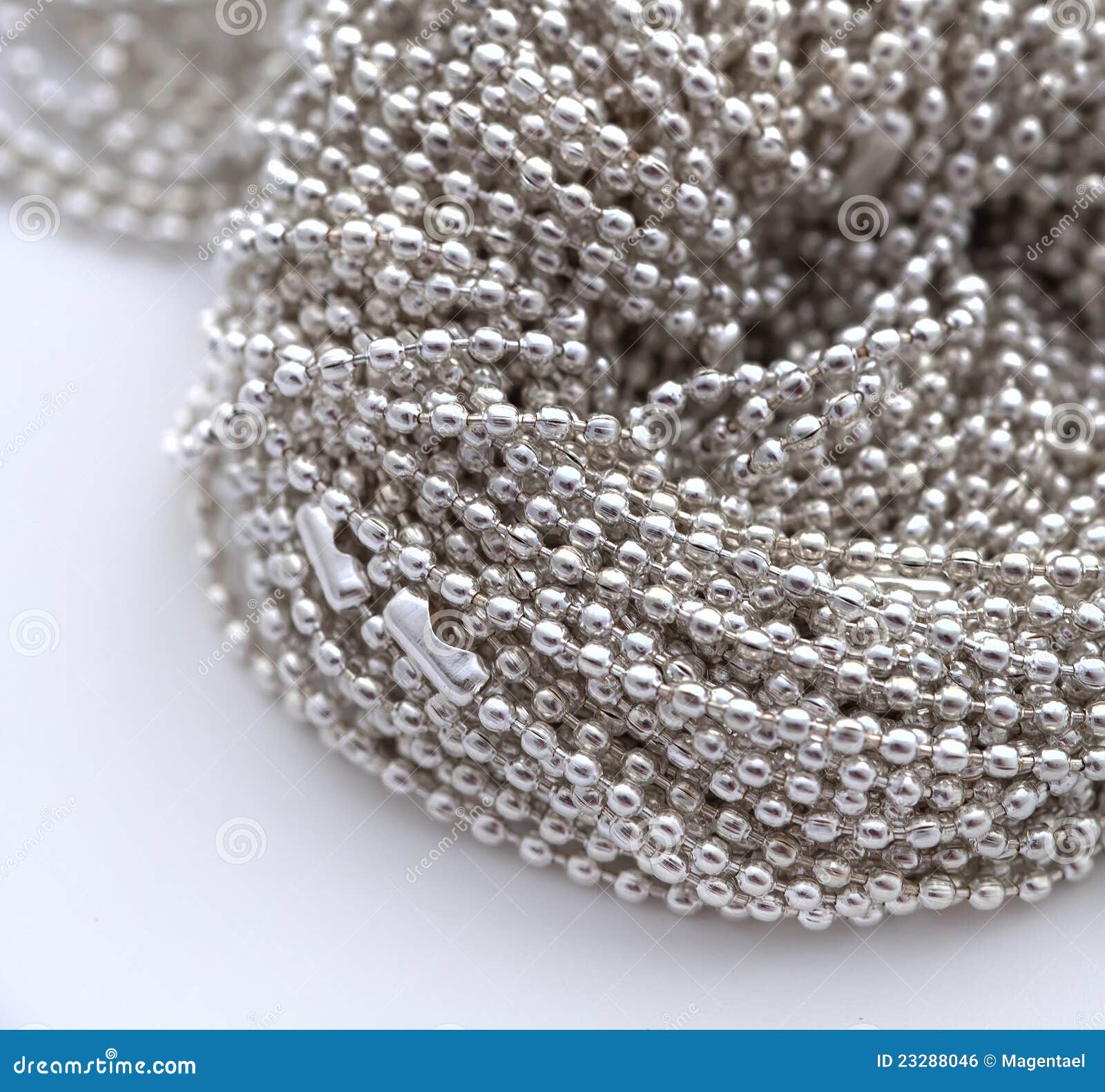 A lot of chain of beads stock photo. Image of white, together - 23288046