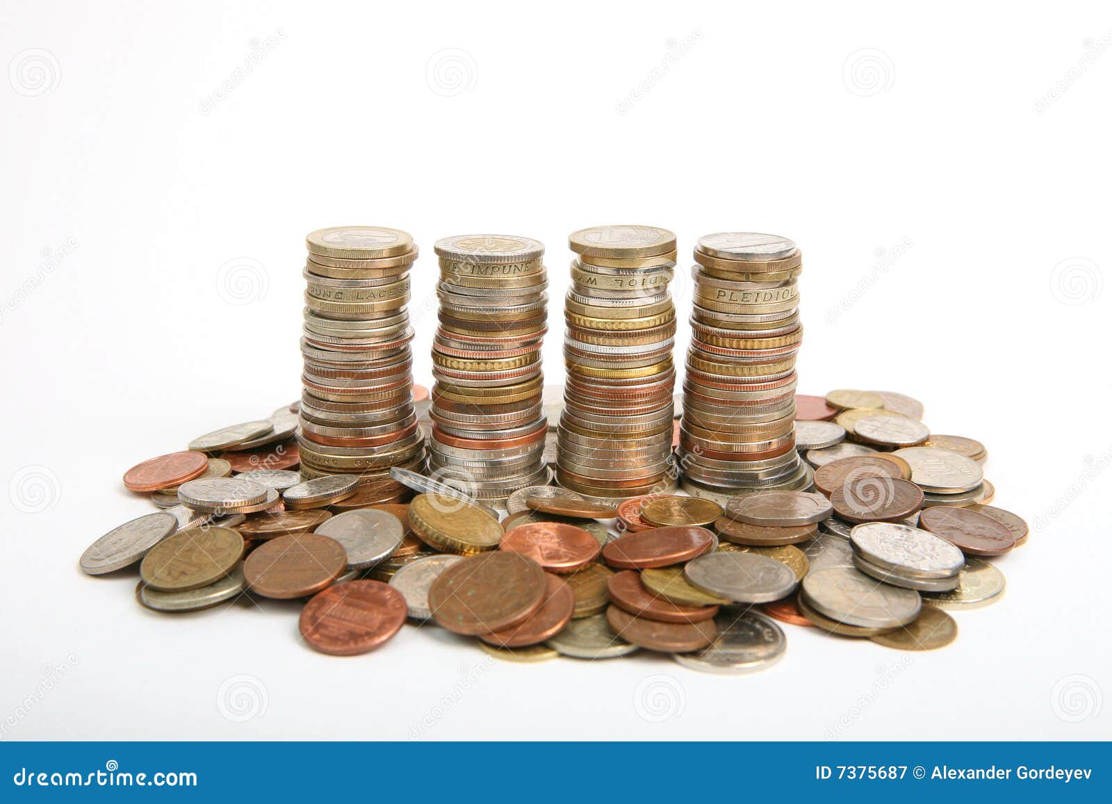 Lot of coins stock image. Image of interest, investment - 7375687