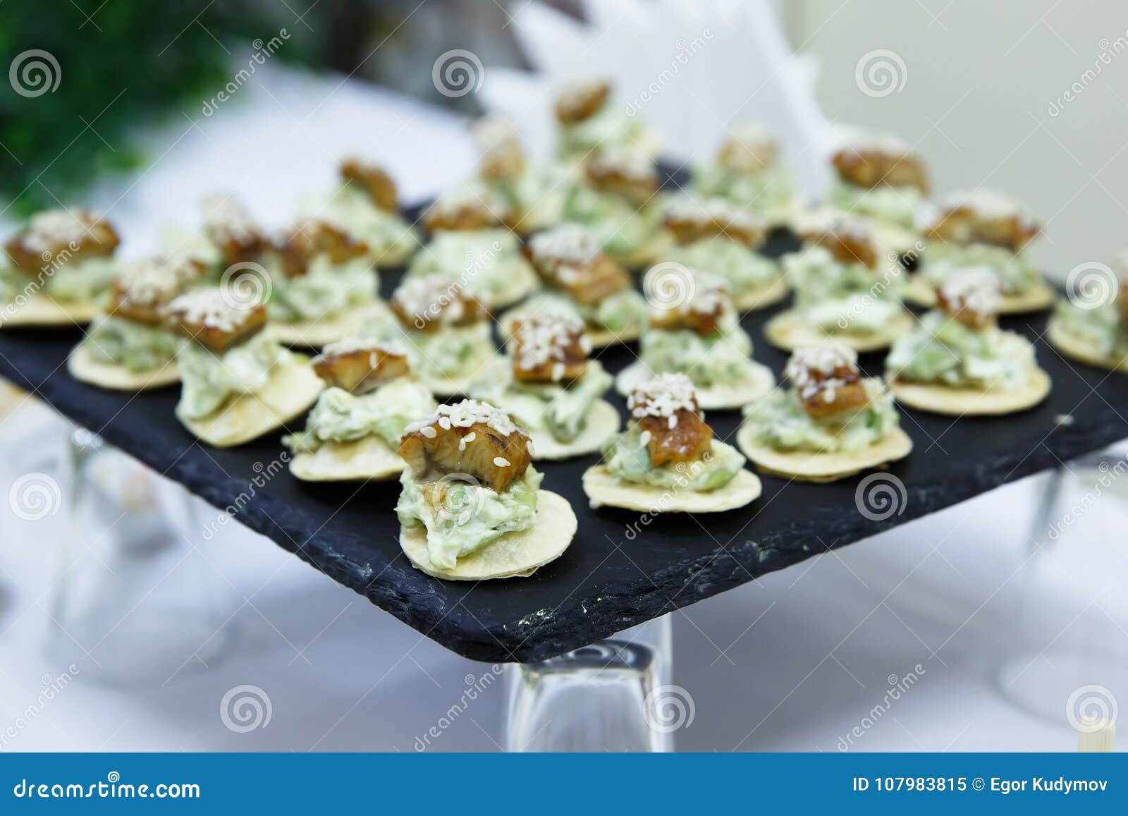 Lot of Cold Snacks on Buffet Table Stock Image - Image of lemon ...