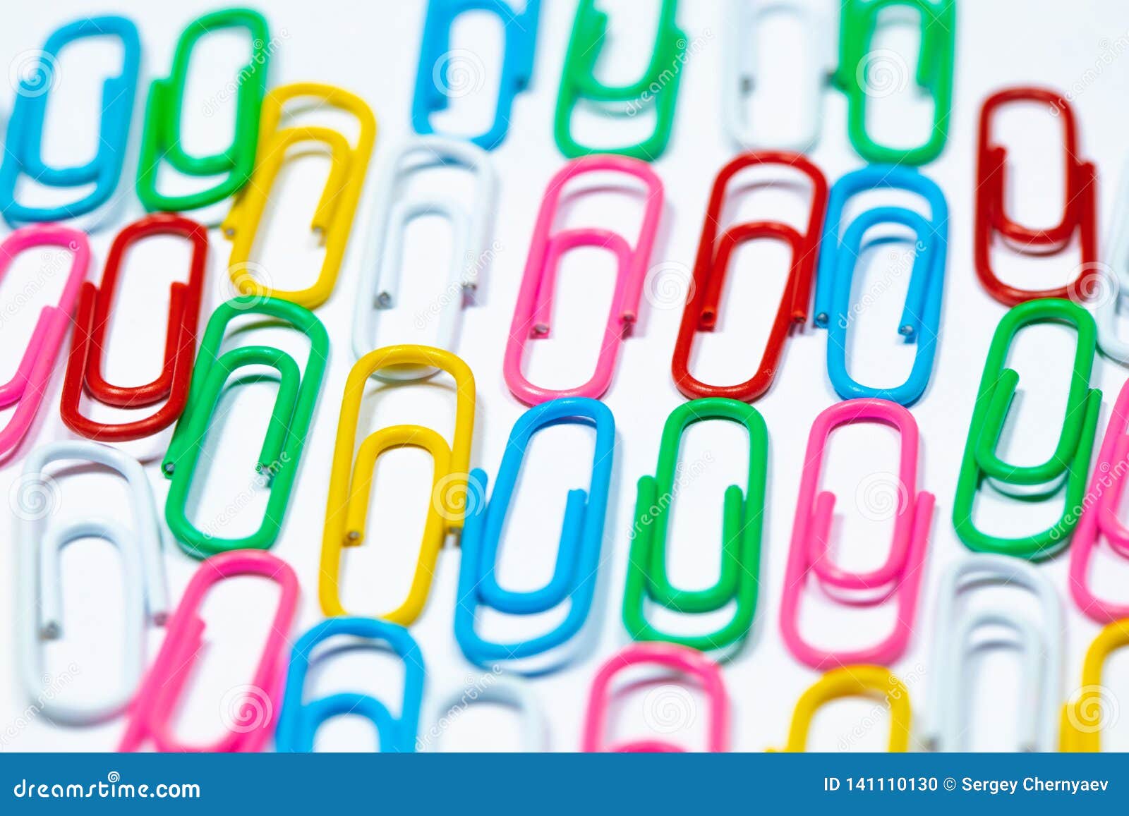 Color Office Clips. Office Background. Stock Photo - Image of clip ...