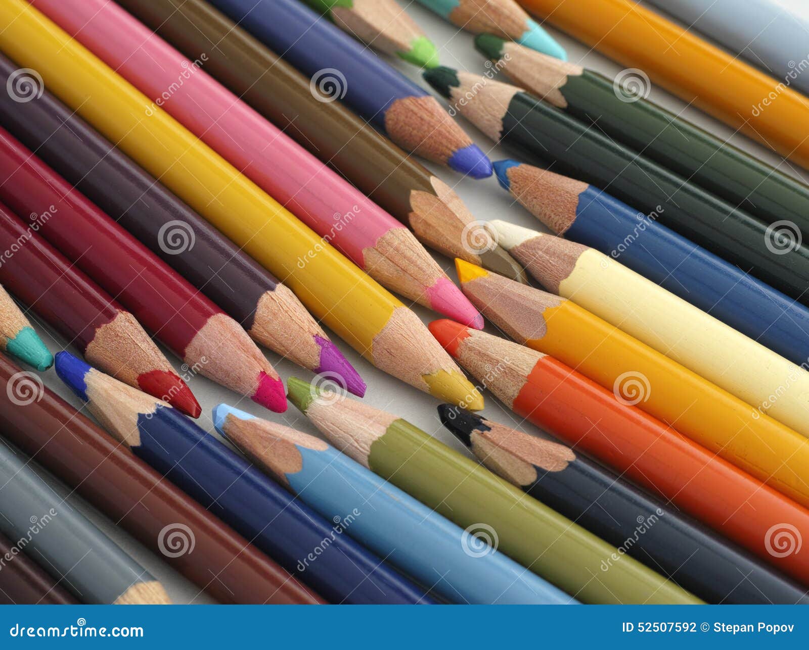 Lot of colored pencils stock photo. Image of education - 52507592