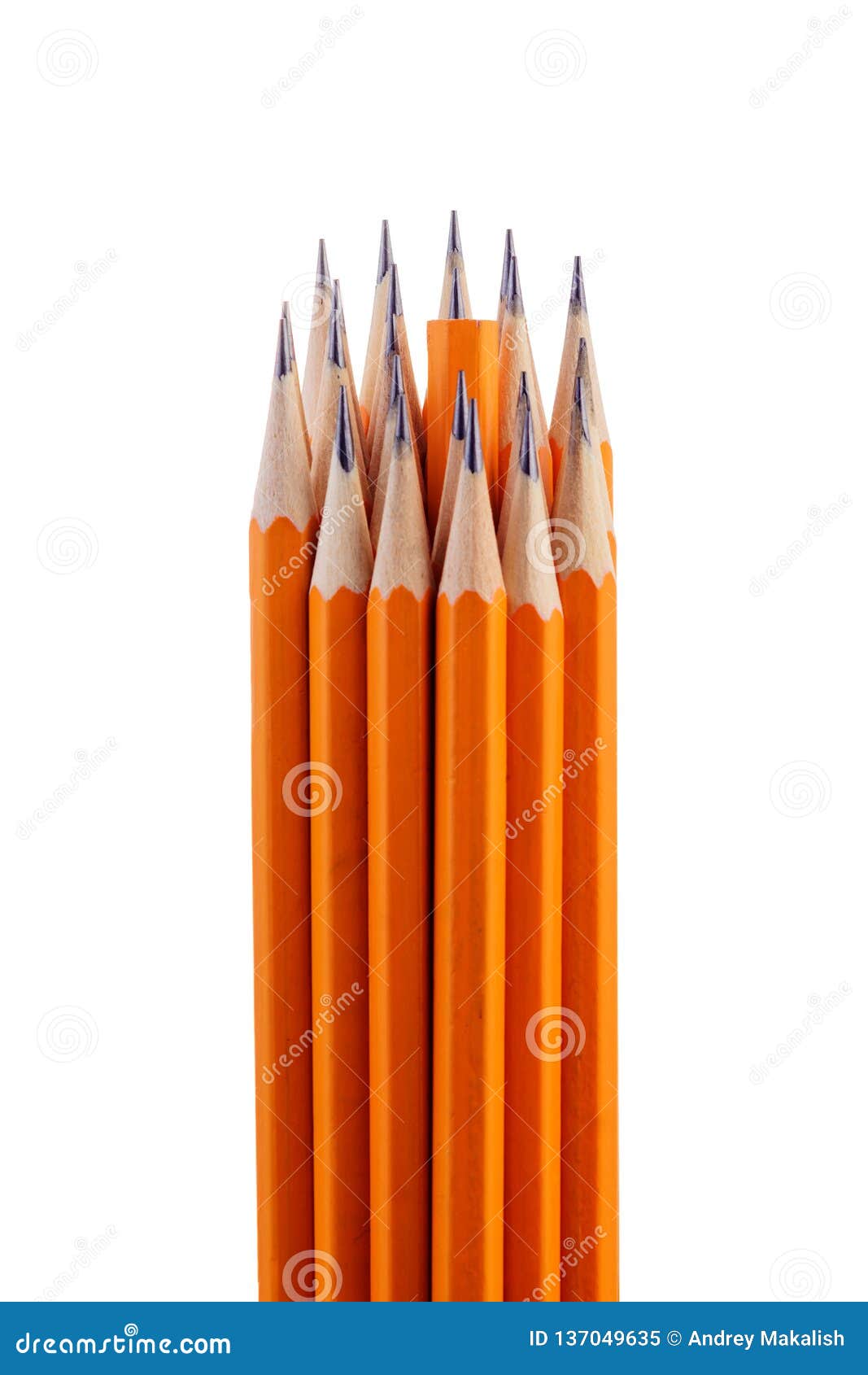 Stack of Pencils on White Background Stock Image - Image of isolated ...