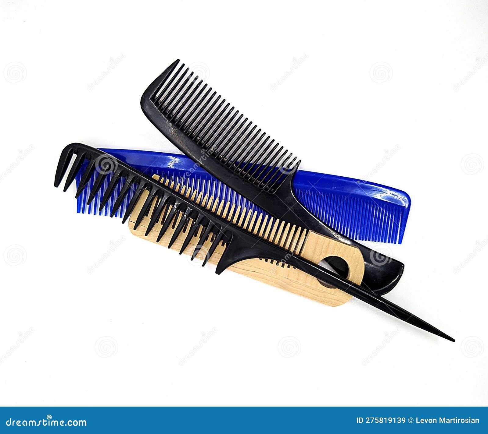 Lot of Combs on a White Background. Stock Image - Image of comb ...