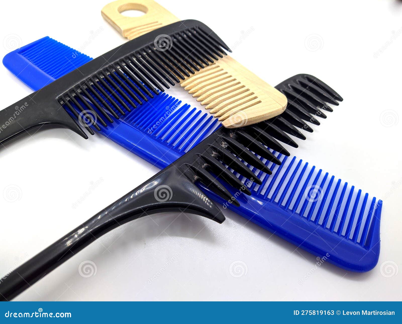 Lot of Combs on a White Background. Stock Image - Image of hairdressing ...